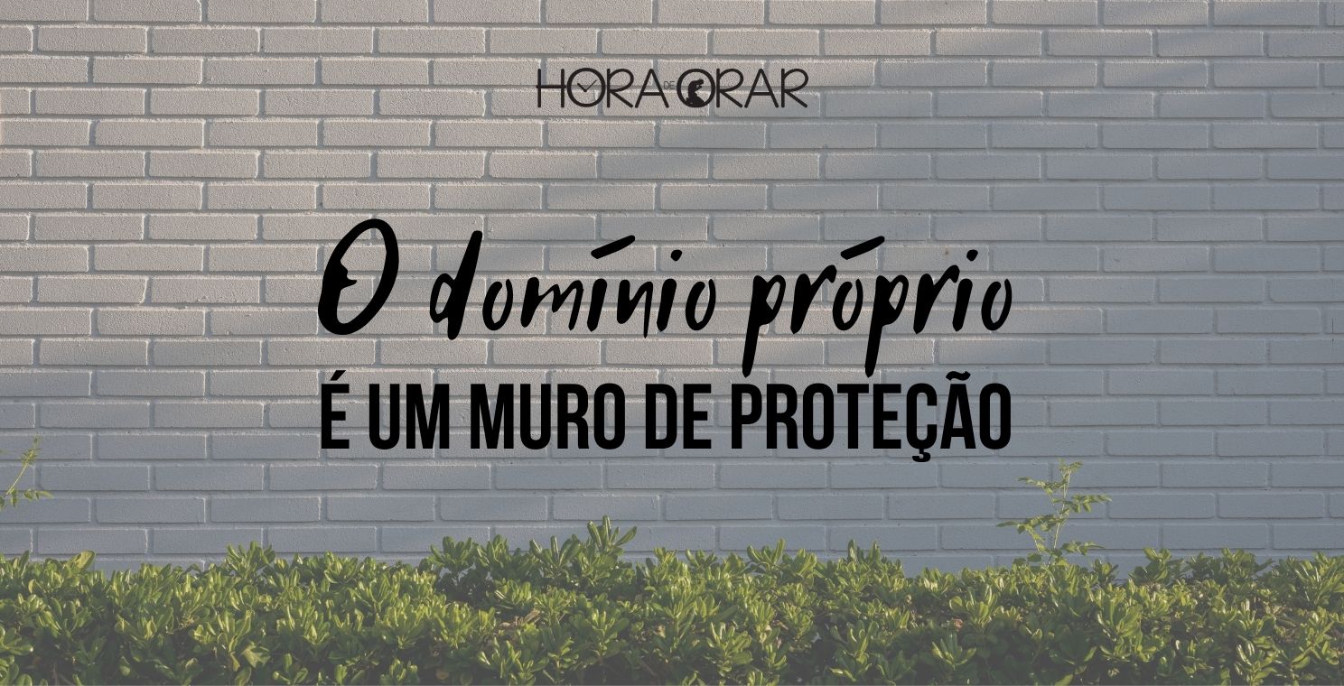 O domínio próprio é um muro de proteção - Hora de Orar - Devocional Diário